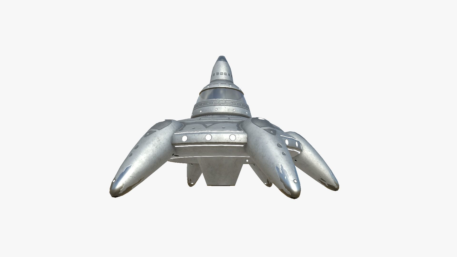 3D model Alien Spaceship UFO G01 Steel - Sci Fi Spacecraft Design VR ...