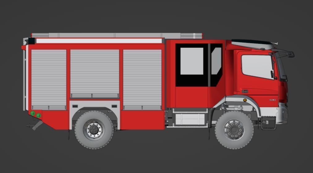 Mercedes Benz Atego 1530 - HLF - Ziegler 3D model | CGTrader