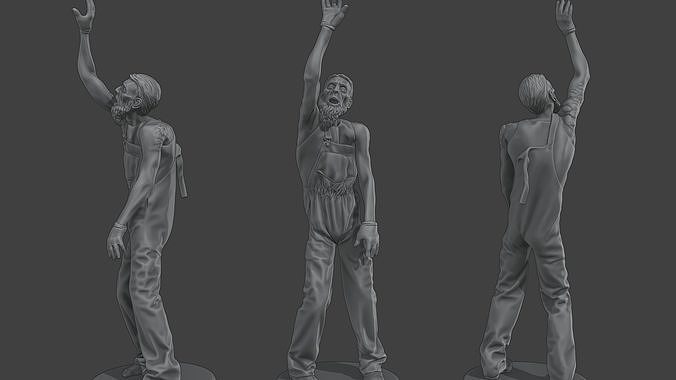 Casual Male Zombie CZ4 0004 3D model 3D printable | CGTrader