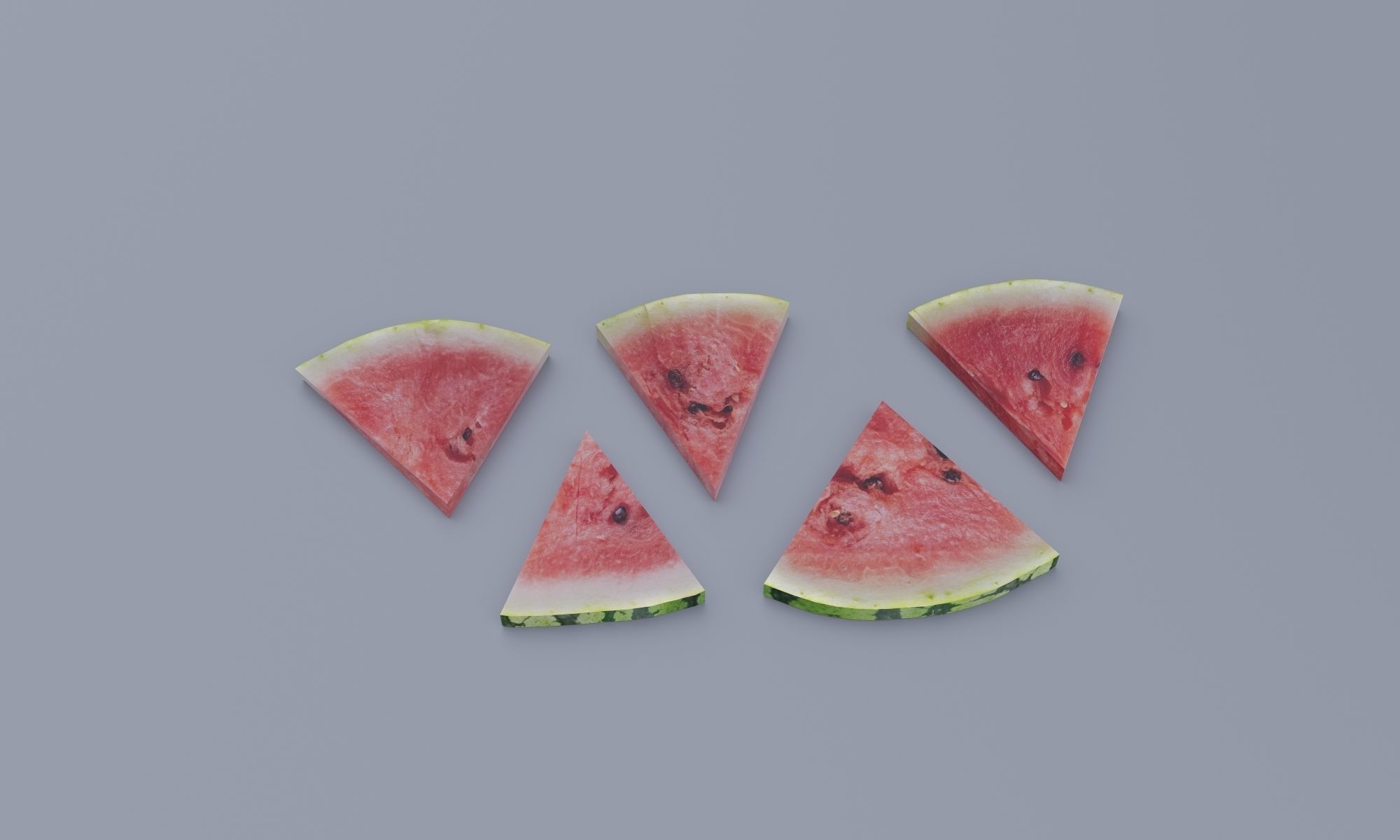 3D model Low Poly Realistic Watermelon Slices VR / AR / low-poly | CGTrader