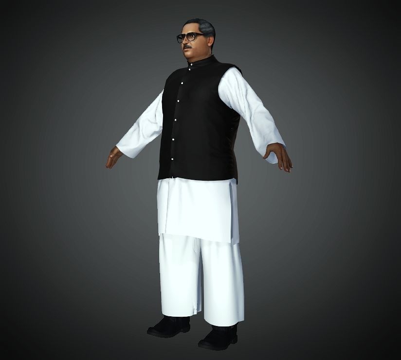 Bongobondhu Sheikh Mujibur Rahman 3d model 3D model rigged | CGTrader