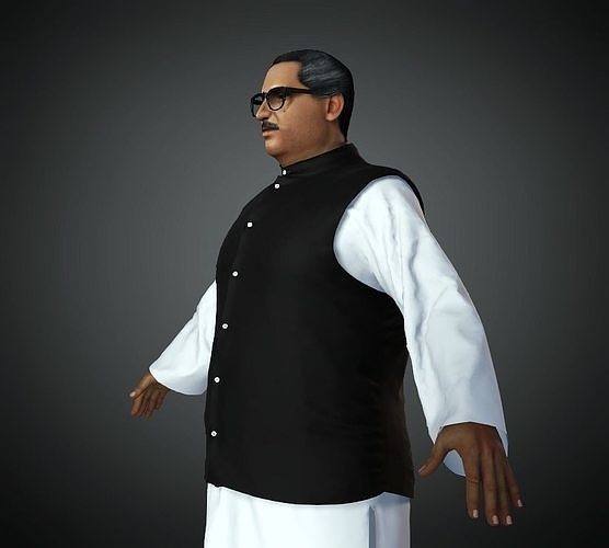 Bongobondhu Sheikh Mujibur Rahman 3d model 3D model rigged | CGTrader