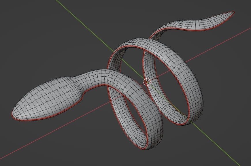 3D model Low Poly Snake Ring VR / AR / low-poly | CGTrader