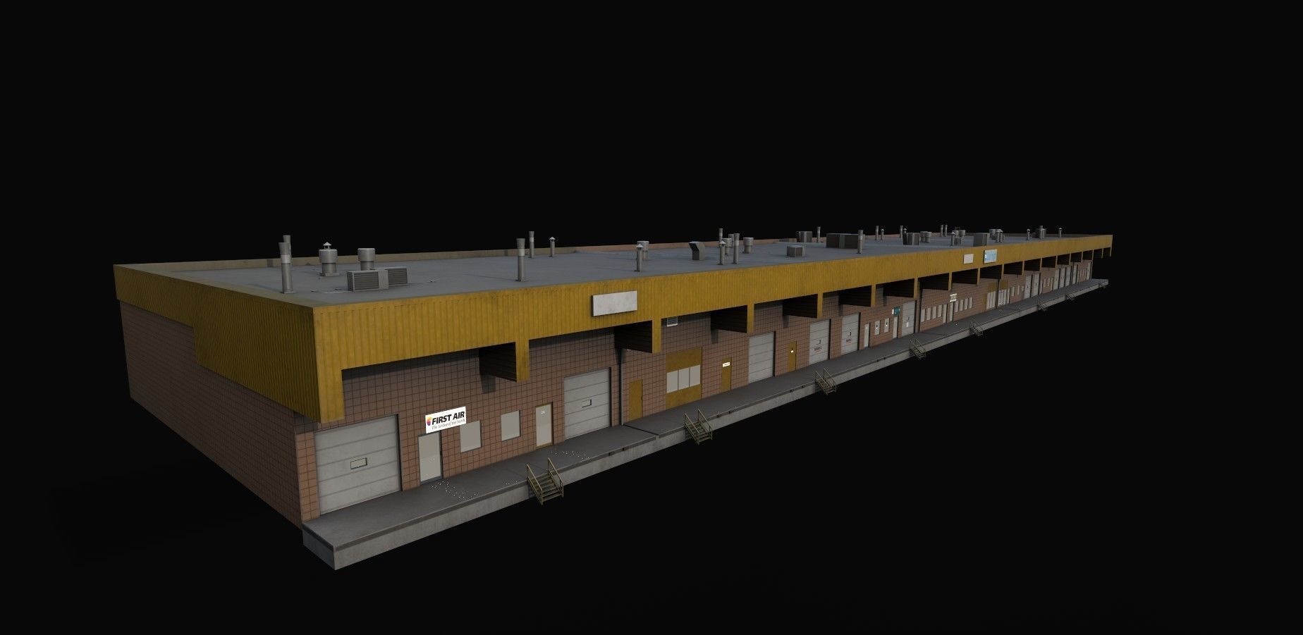 3D model 3D Building low poly VR / AR / low-poly | CGTrader