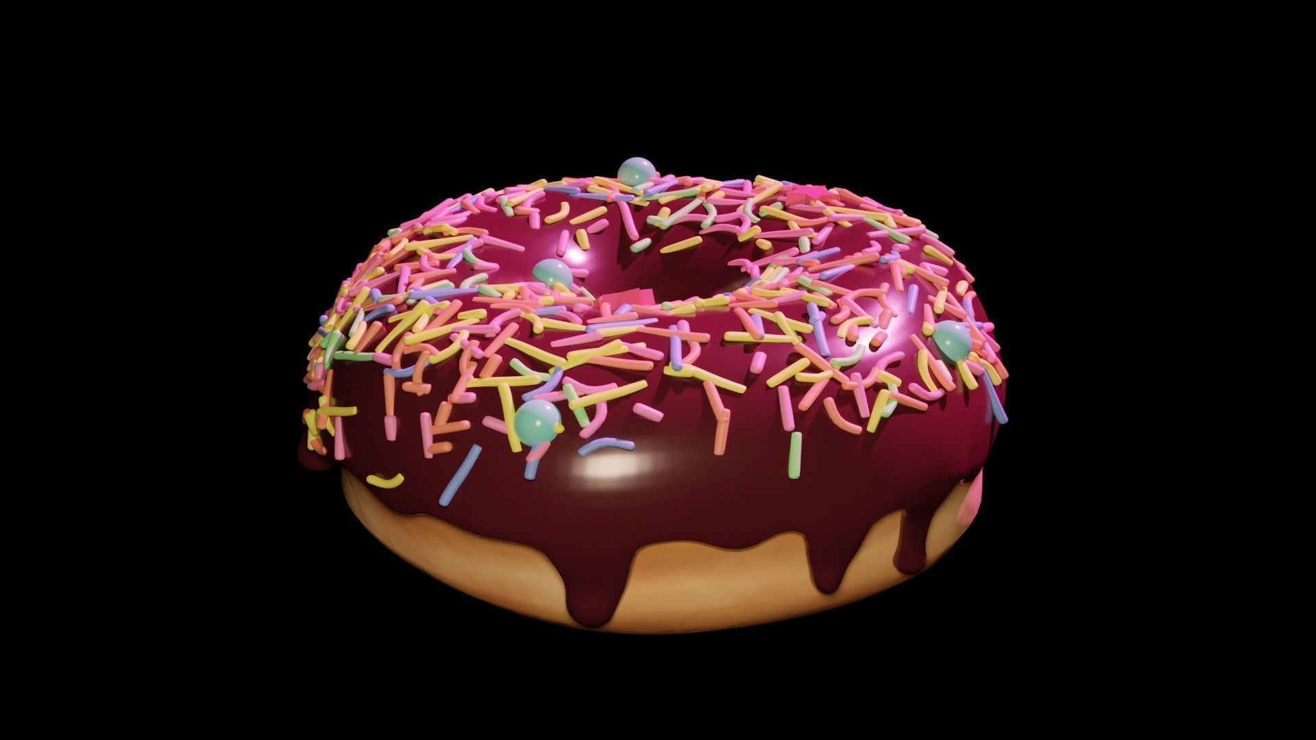 Chocolate donut animated free 3D model animated | CGTrader