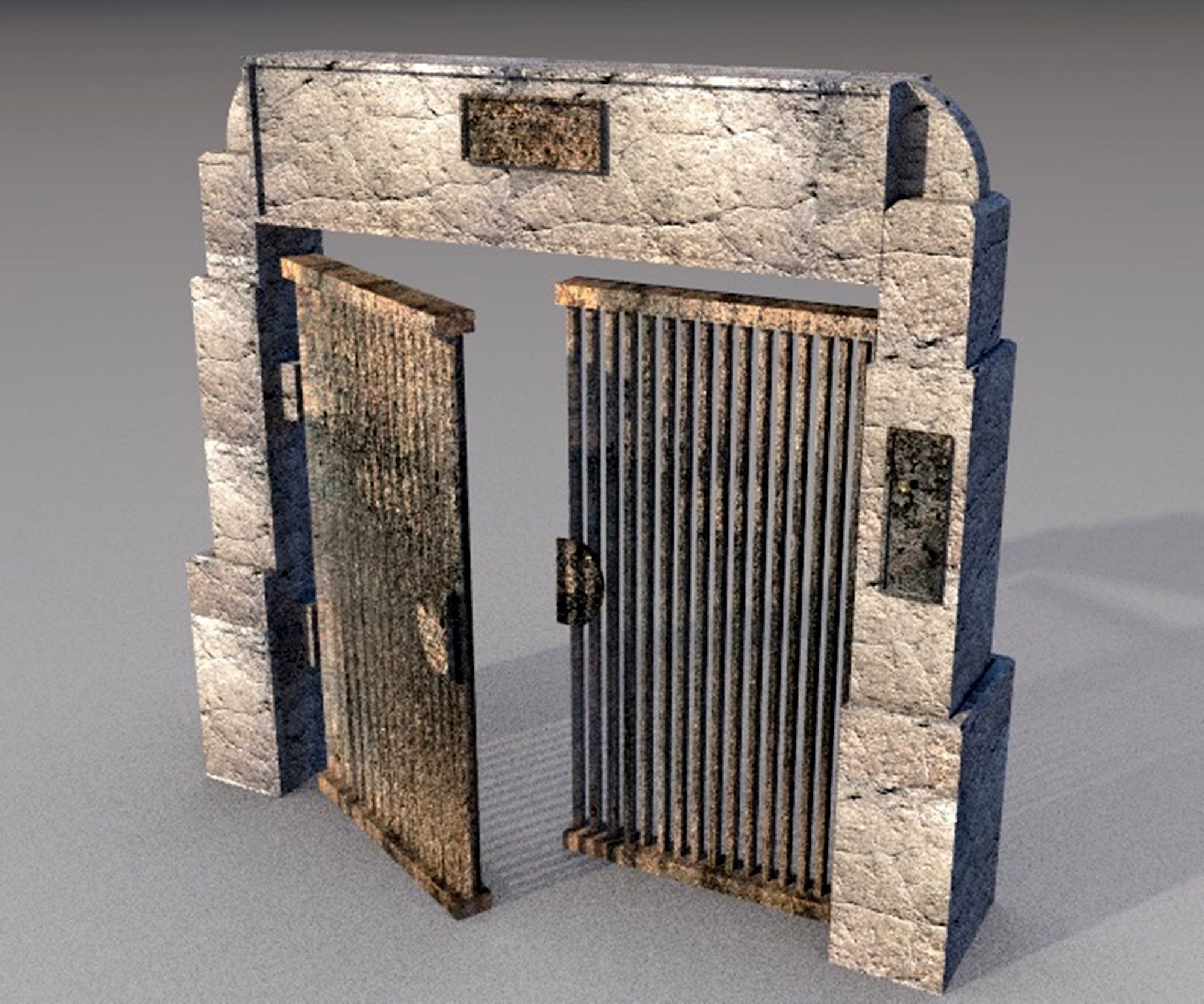 3D model cemetery gate old door VR / AR / low-poly | CGTrader