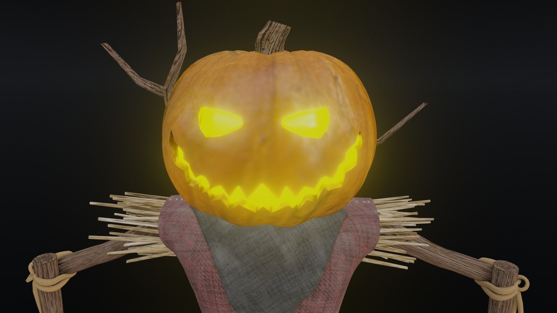 3D model Scarecrow Rigged VR / AR / low-poly | CGTrader