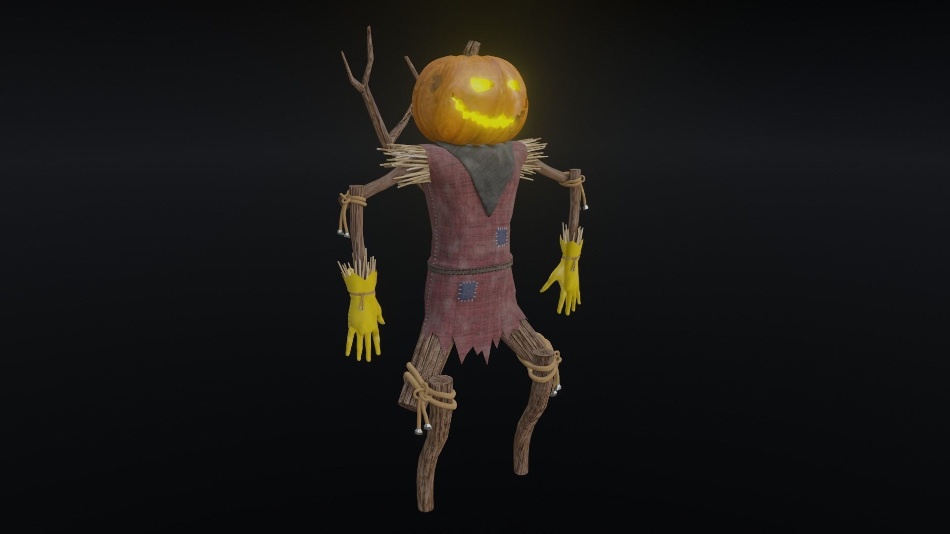 3D model Scarecrow Rigged VR / AR / low-poly | CGTrader
