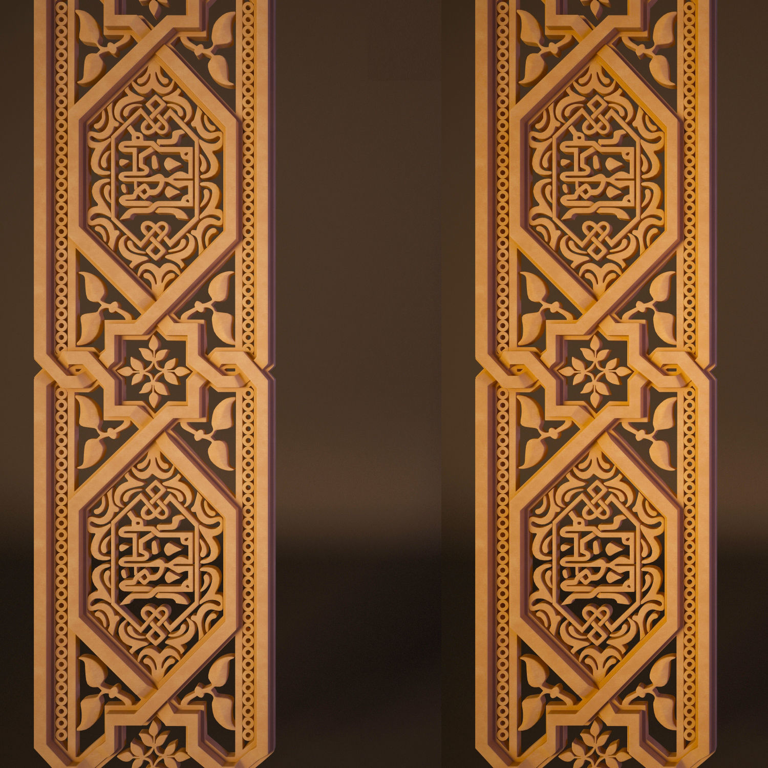 Arabic wood decor 3D model | CGTrader