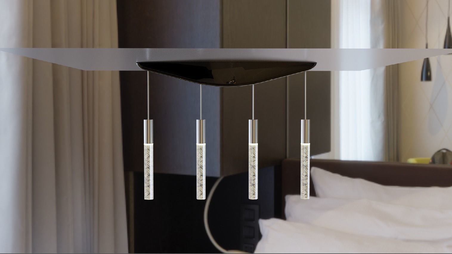 4 Pole Light LEDs free 3D model | CGTrader