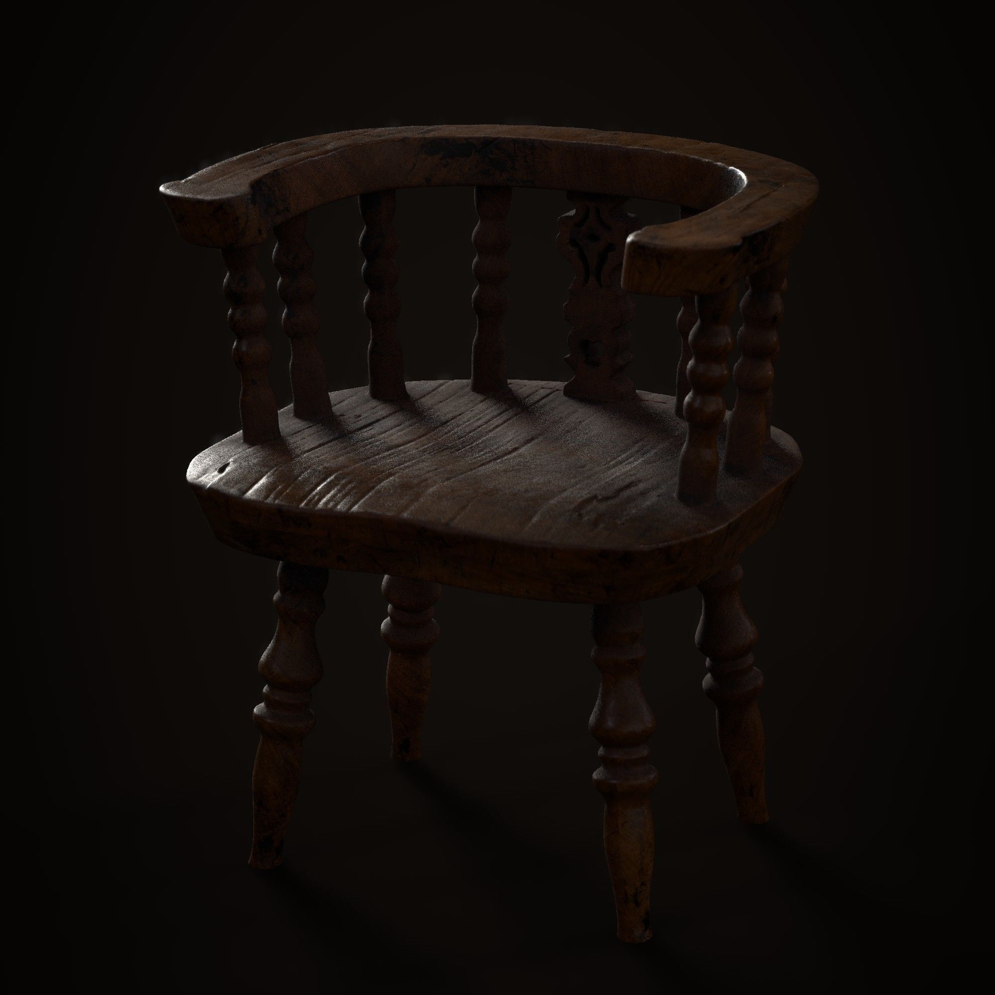 HOBBIT THONET CHAIR - VINTAGE - CLASSIC - RUSTIC - ANTIQUE 3D model 3D ...
