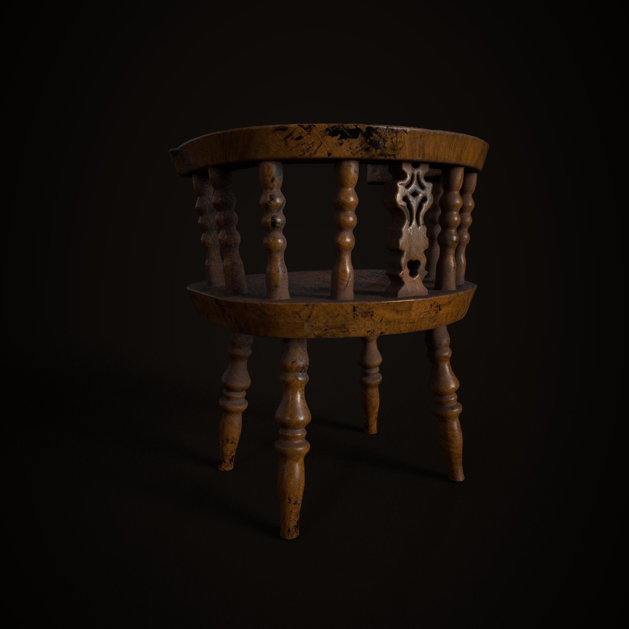 HOBBIT THONET CHAIR - VINTAGE - CLASSIC - RUSTIC - ANTIQUE 3D model 3D ...