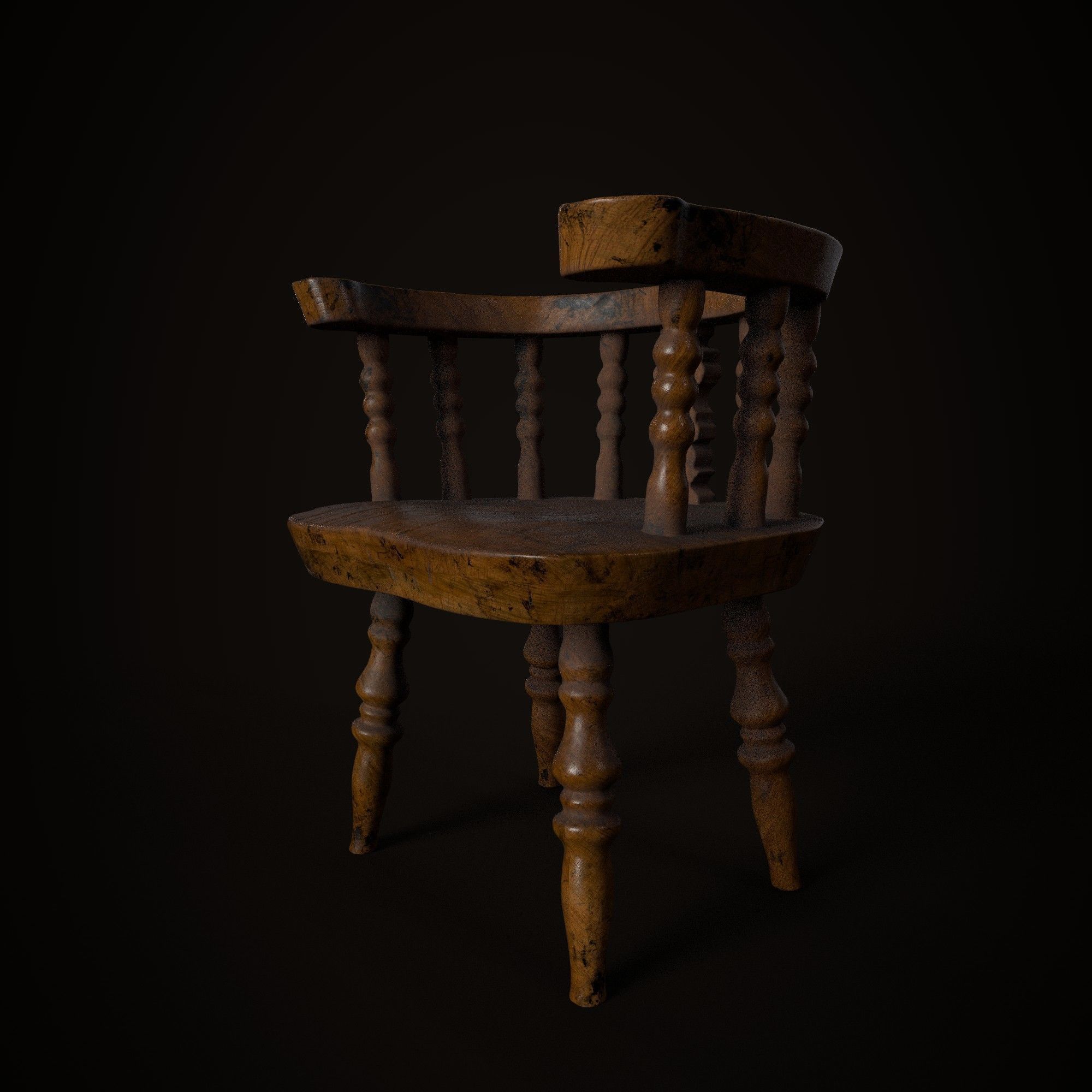 HOBBIT THONET CHAIR - VINTAGE - CLASSIC - RUSTIC - ANTIQUE 3D model 3D ...