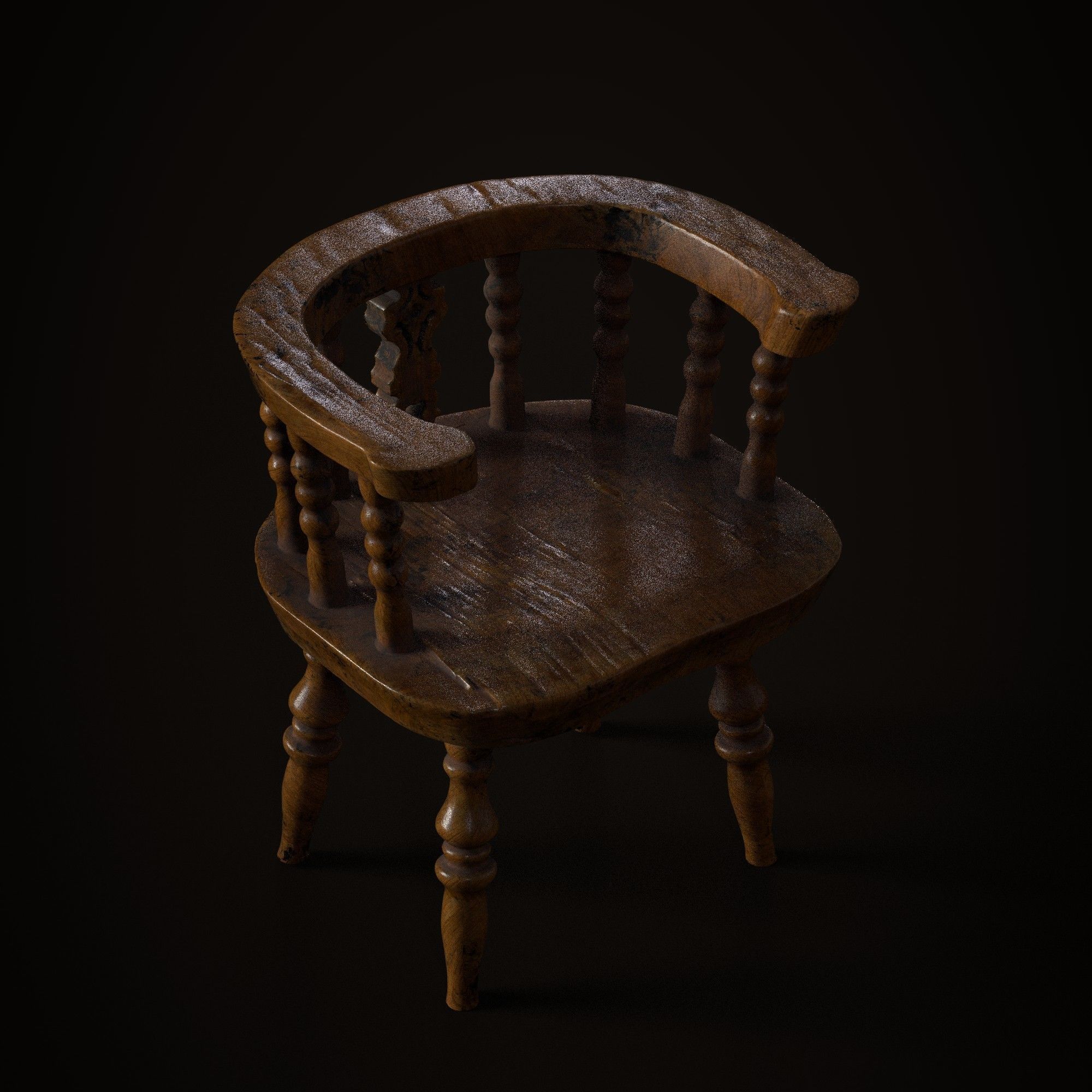 HOBBIT THONET CHAIR - VINTAGE - CLASSIC - RUSTIC - ANTIQUE 3D model 3D ...