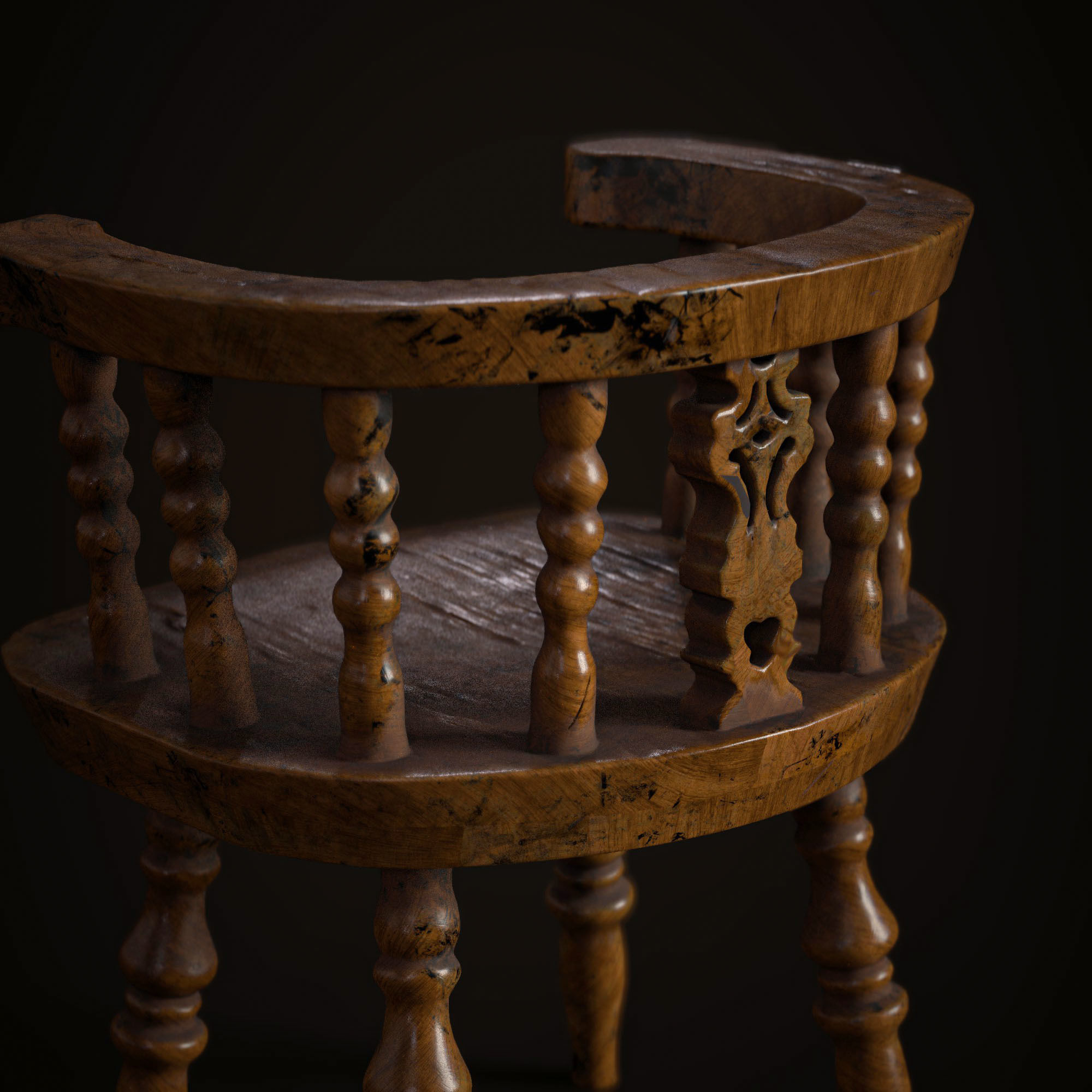 HOBBIT THONET CHAIR - VINTAGE - CLASSIC - RUSTIC - ANTIQUE 3D model 3D ...