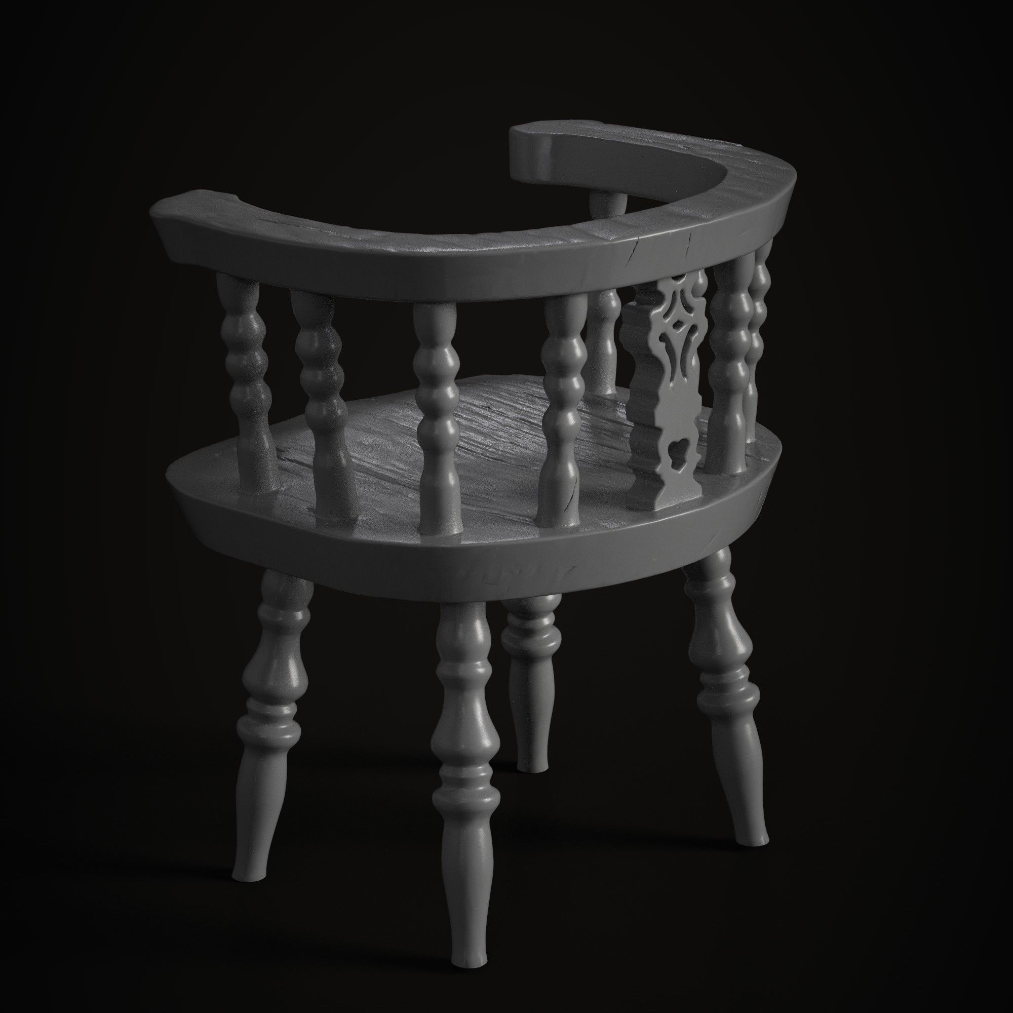 HOBBIT THONET CHAIR - VINTAGE - CLASSIC - RUSTIC - ANTIQUE 3D model 3D ...