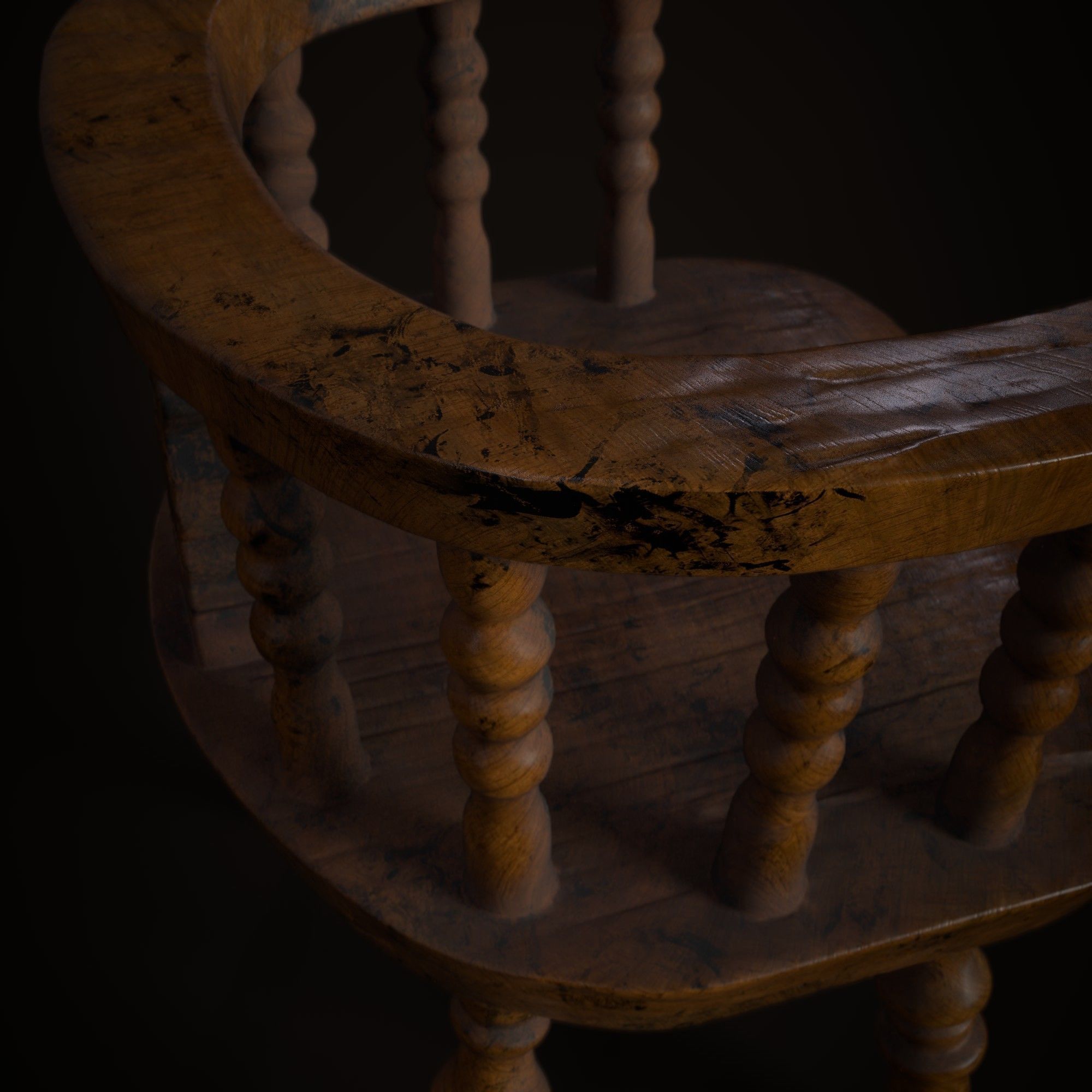 HOBBIT THONET CHAIR - VINTAGE - CLASSIC - RUSTIC - ANTIQUE 3D model 3D ...