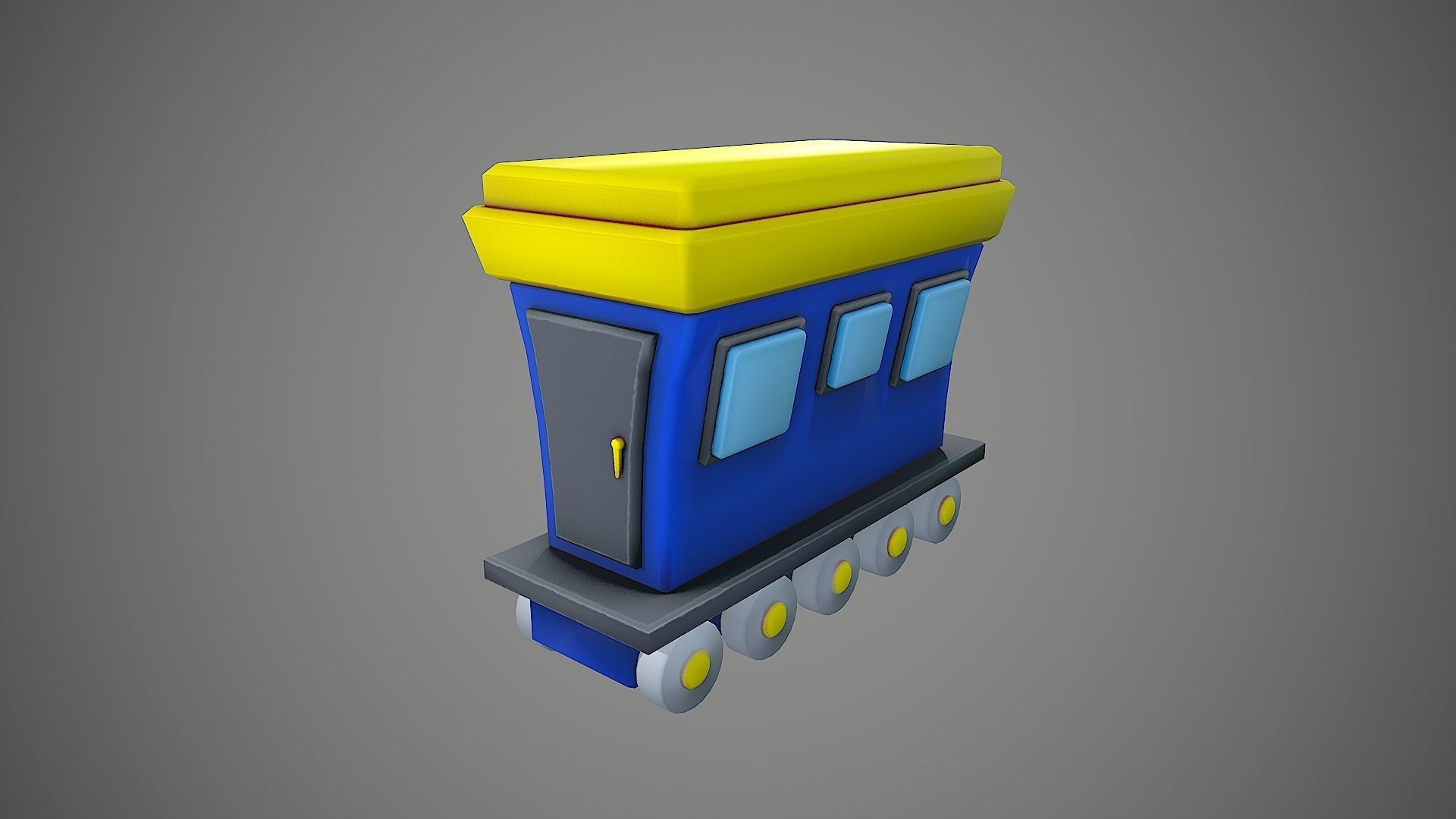 3D model TRAIN WAGONS CARS CARTOON STYLIZED VR / AR / low-poly | CGTrader