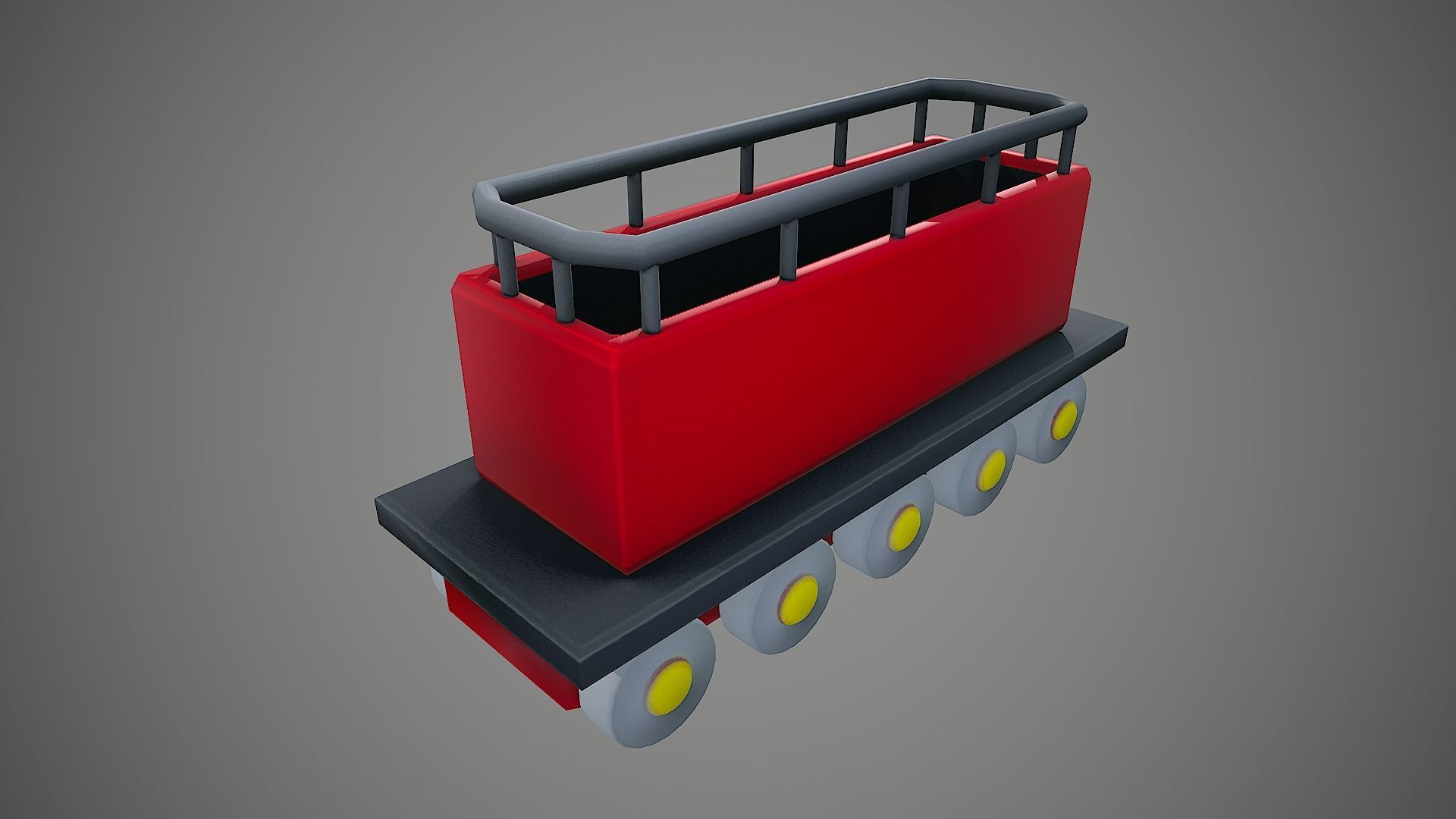 3D model TRAIN WAGONS CARS CARTOON STYLIZED VR / AR / low-poly | CGTrader