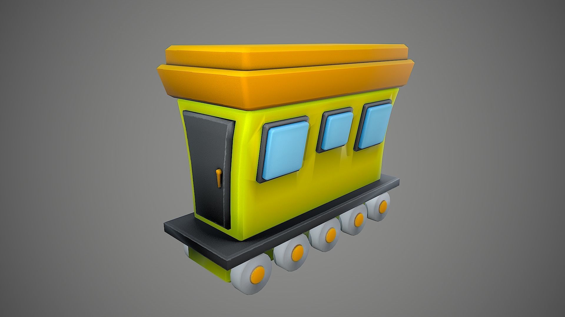 3D model TRAIN WAGONS CARS CARTOON STYLIZED VR / AR / low-poly | CGTrader