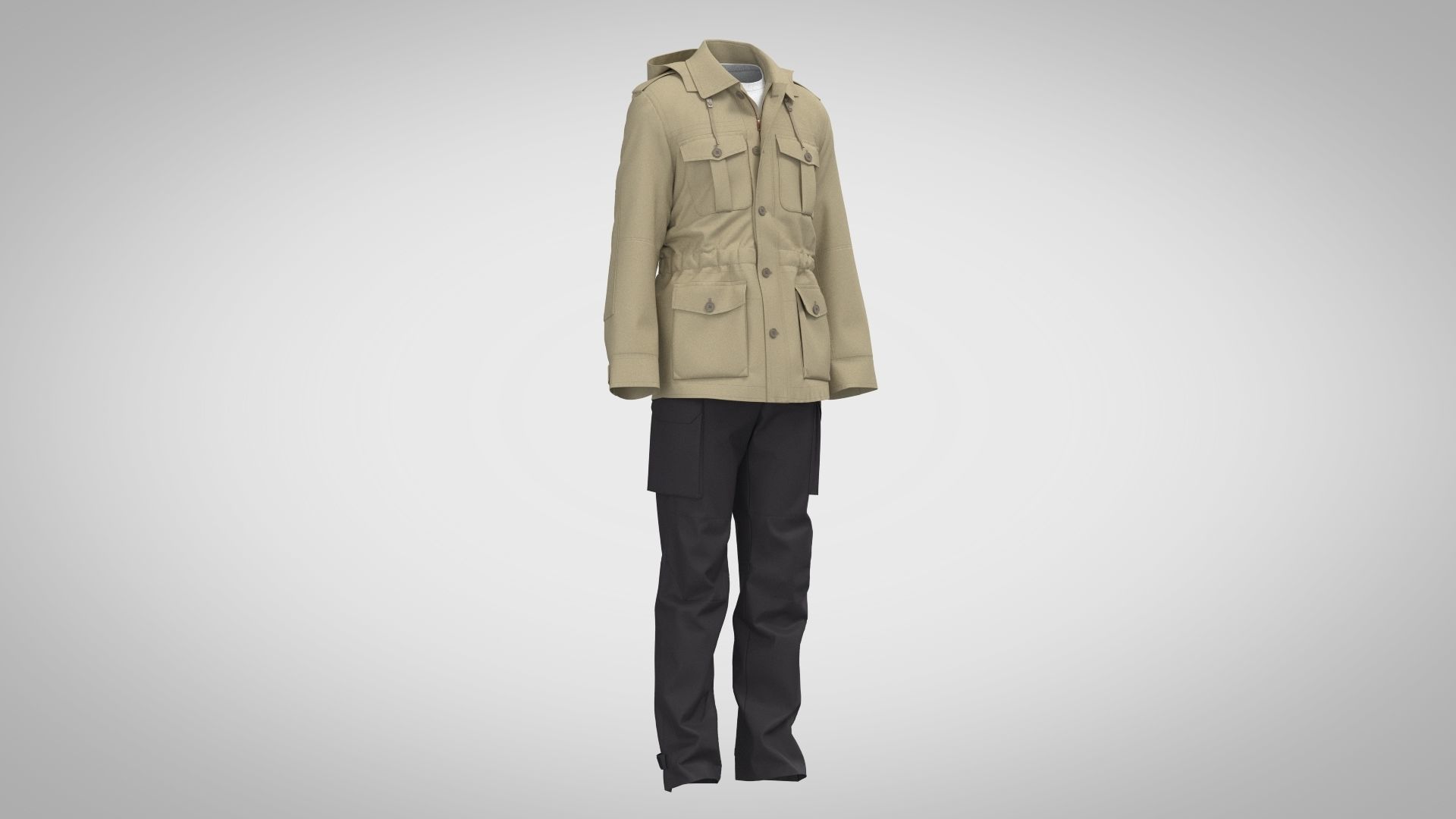 Safari Jacket 3D model | CGTrader