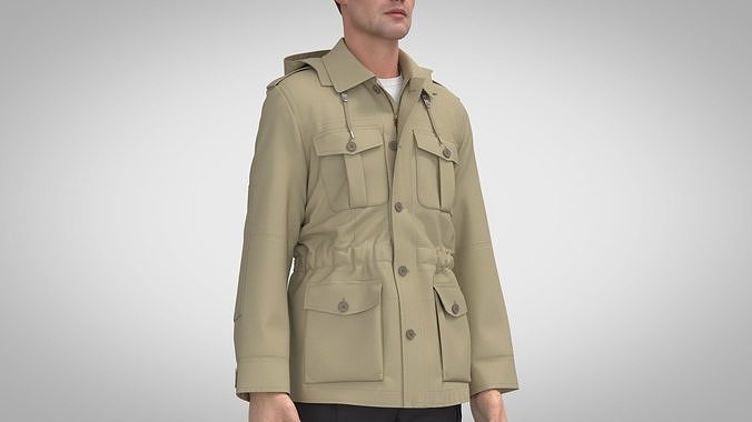 Safari Jacket 3D model | CGTrader