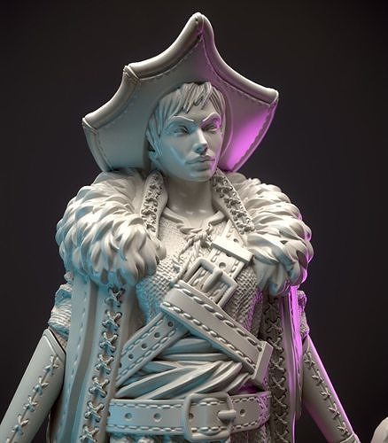 Lady sharp 3D model 3D printable | CGTrader