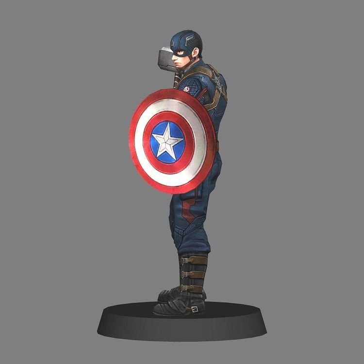 Captain America Avengers Endgame LOW POLY 3D model 3D printable | CGTrader