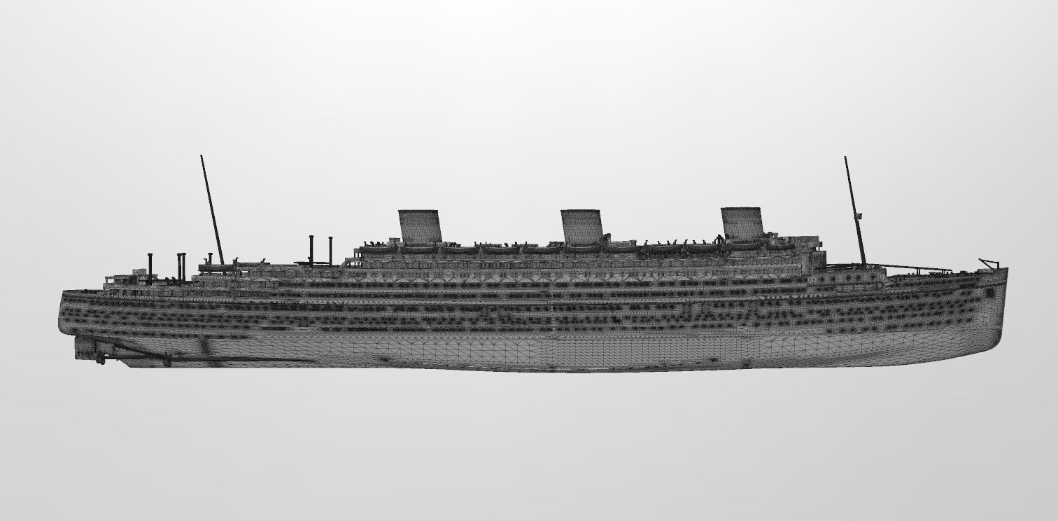Print ready OCEANIC III White Star Line mega ocean liner 3D model 3D ...
