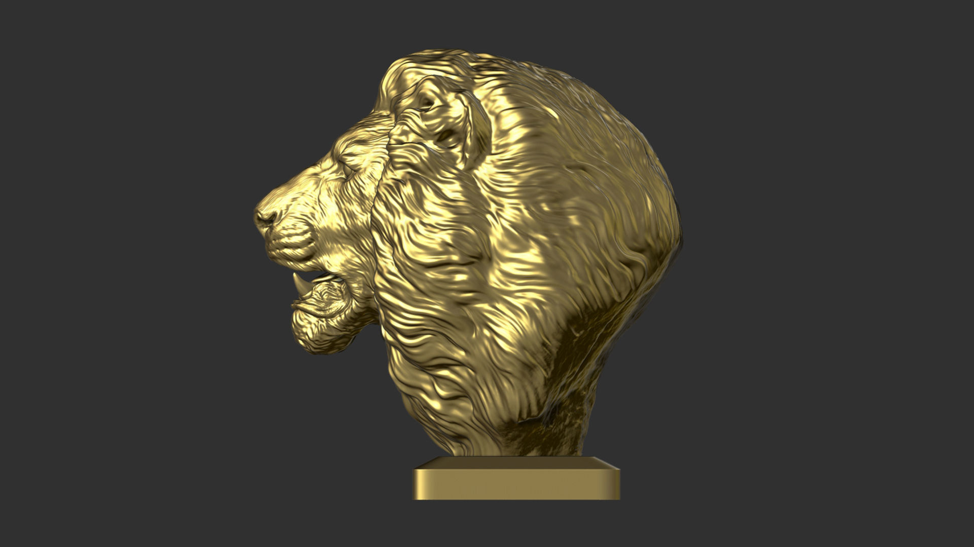 Lion bust 3D model 3D printable | CGTrader