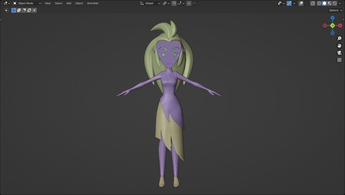 Eda Clawthorne Cel Shaded free 3D model rigged | CGTrader