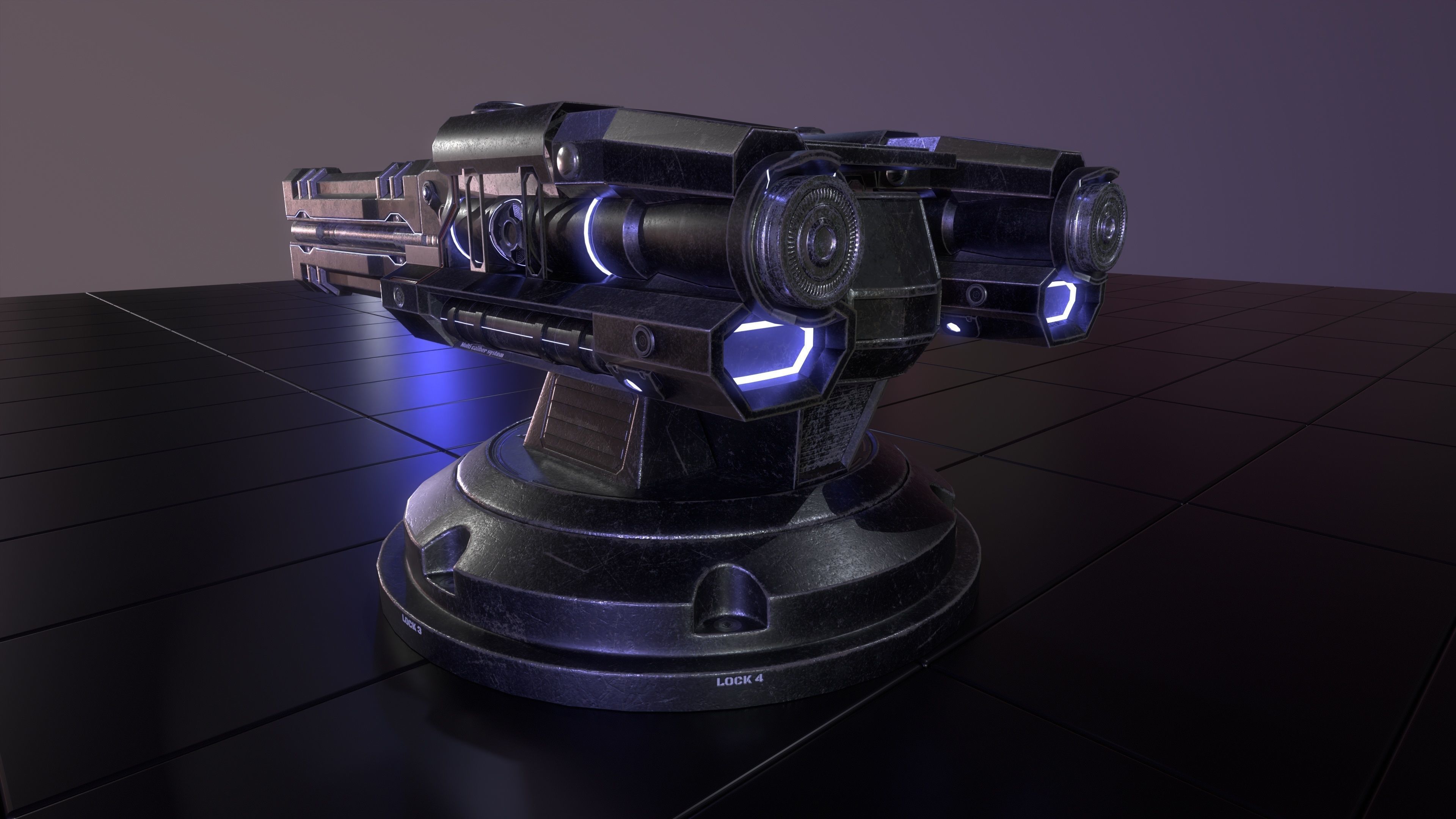 3D model Sci-fi Turret for space ship or base VR / AR / low-poly | CGTrader