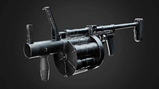 3D model 3D low-poly model of the RG-6 grenade launcher VR / AR / low ...