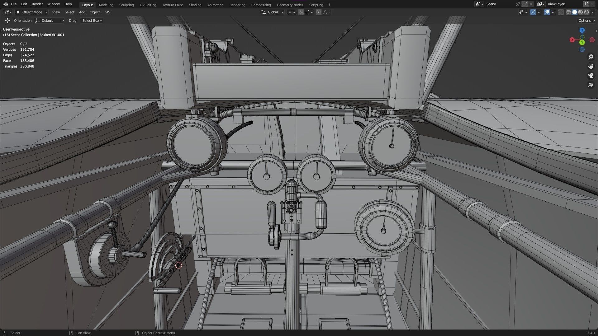 Fokker Dr1 - ww1 Red baron 3D model rigged | CGTrader
