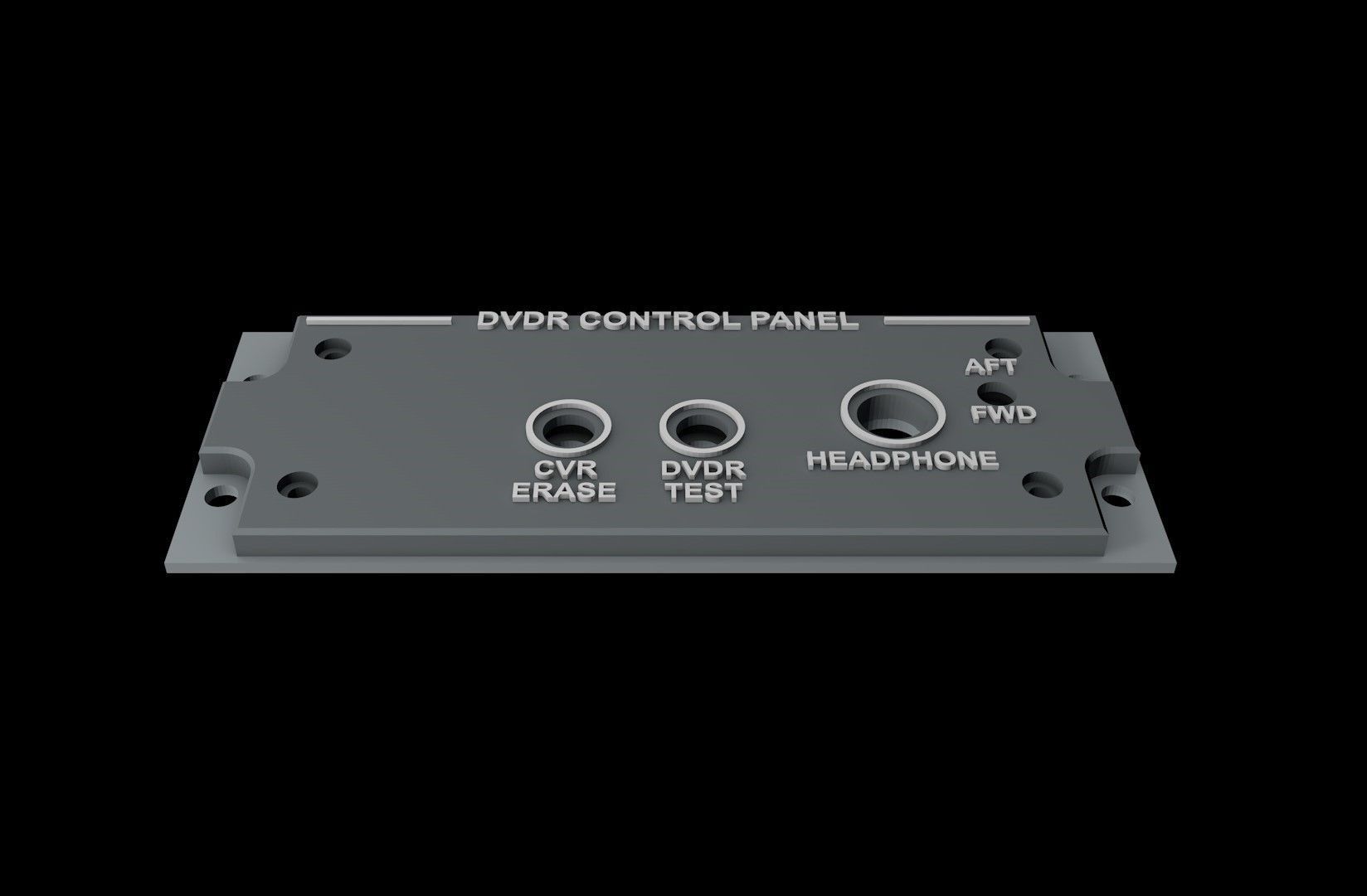 EMBRAER E1 OVERHEAD - DVDR CONTROL PANEL 3D model 3D printable | CGTrader