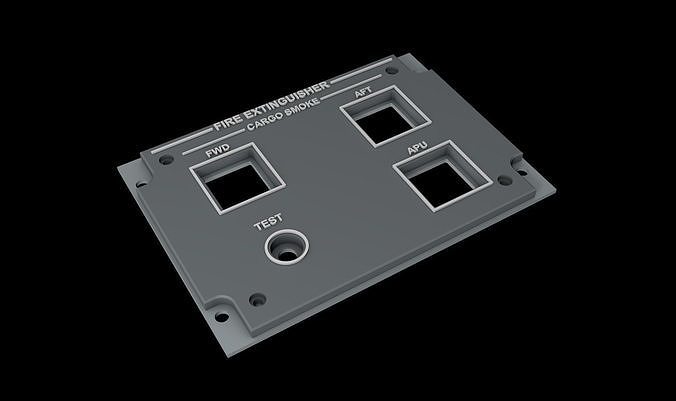 EMBRAER E1 OVERHEAD - FIRE EXTINGUISHER PANEL 3D model 3D printable ...