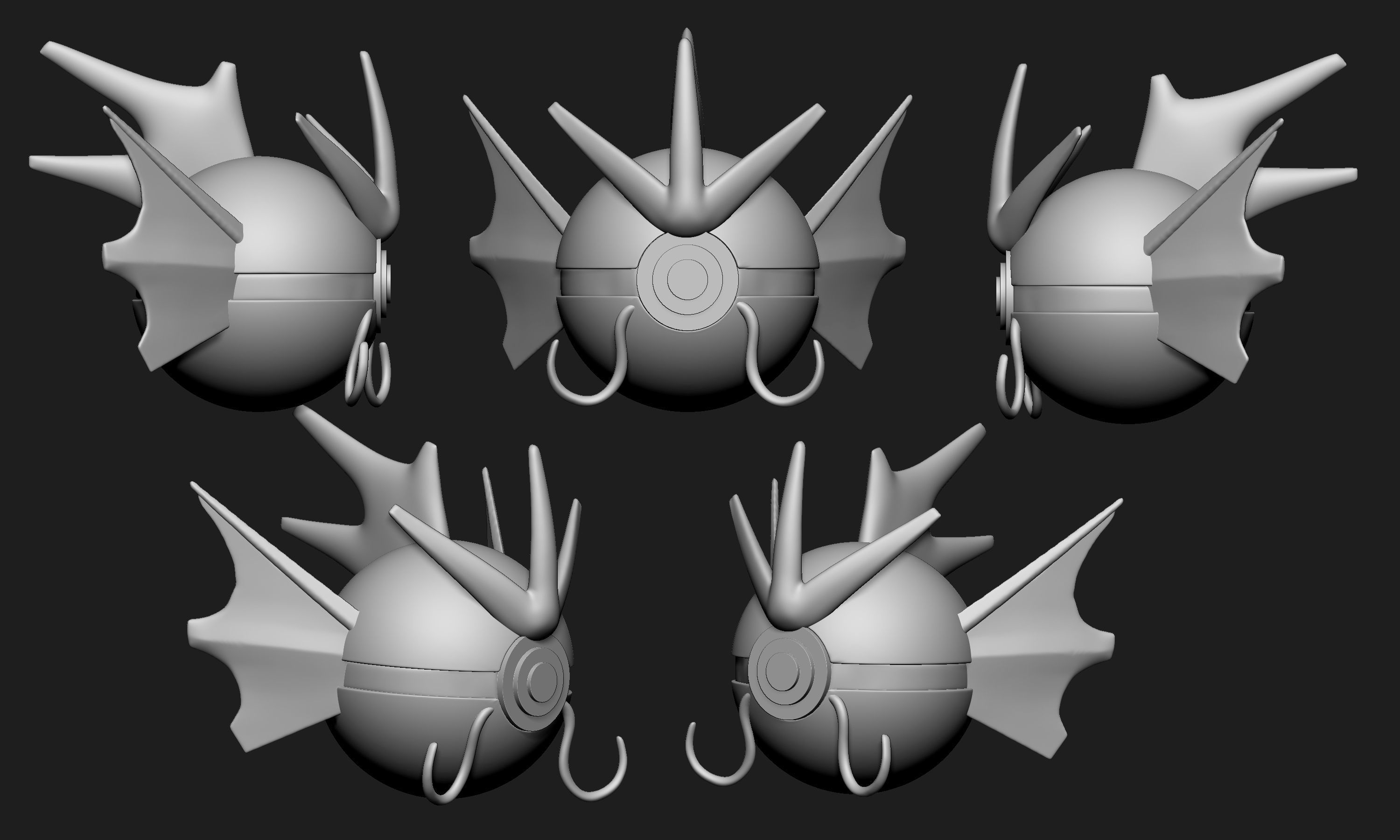 Pokemon Gyarados Pokeball 3D model 3D printable | CGTrader