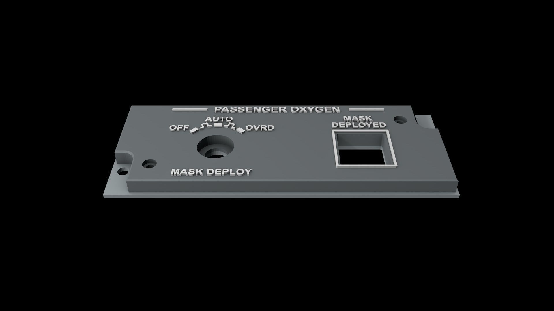 EMBRAER E1 OVERHEAD - PASSENGER OXYGEN PANEL 3D model 3D printable ...