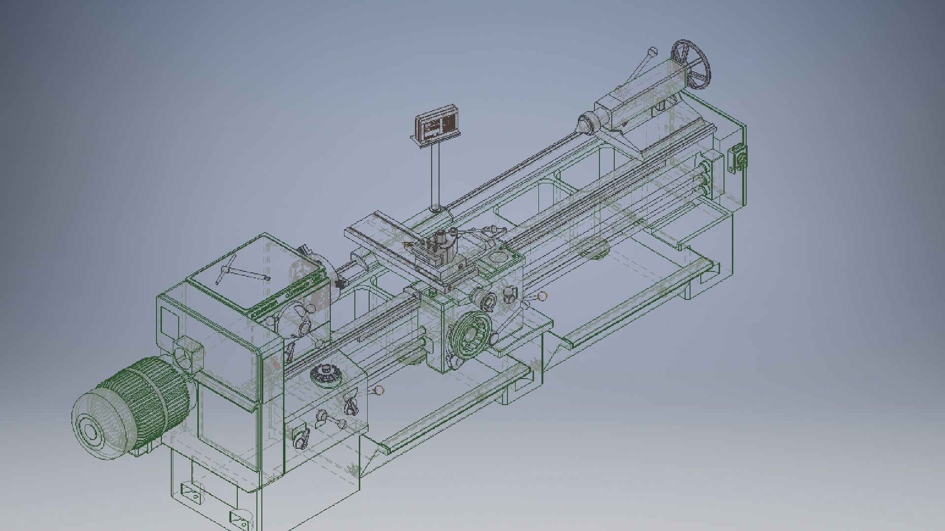 Conventional Lathe Machine 3Dmodel 3D model | CGTrader