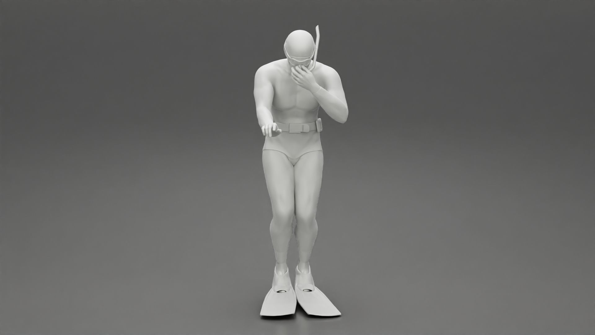 Scuba diver jumping from the boat in water 3D model 3D printable | CGTrader