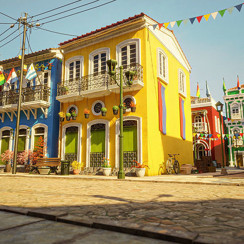 3D model SOUTH AMERICAN BUILDING 001 VR / AR / low-poly | CGTrader