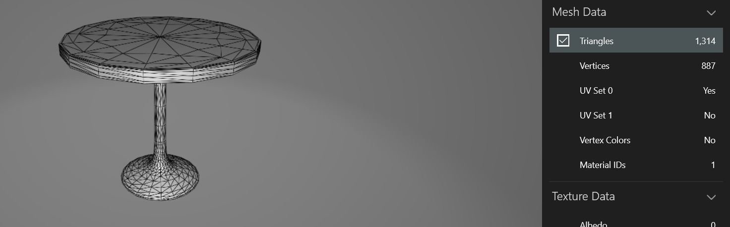 Romantic cute table 3D model | CGTrader