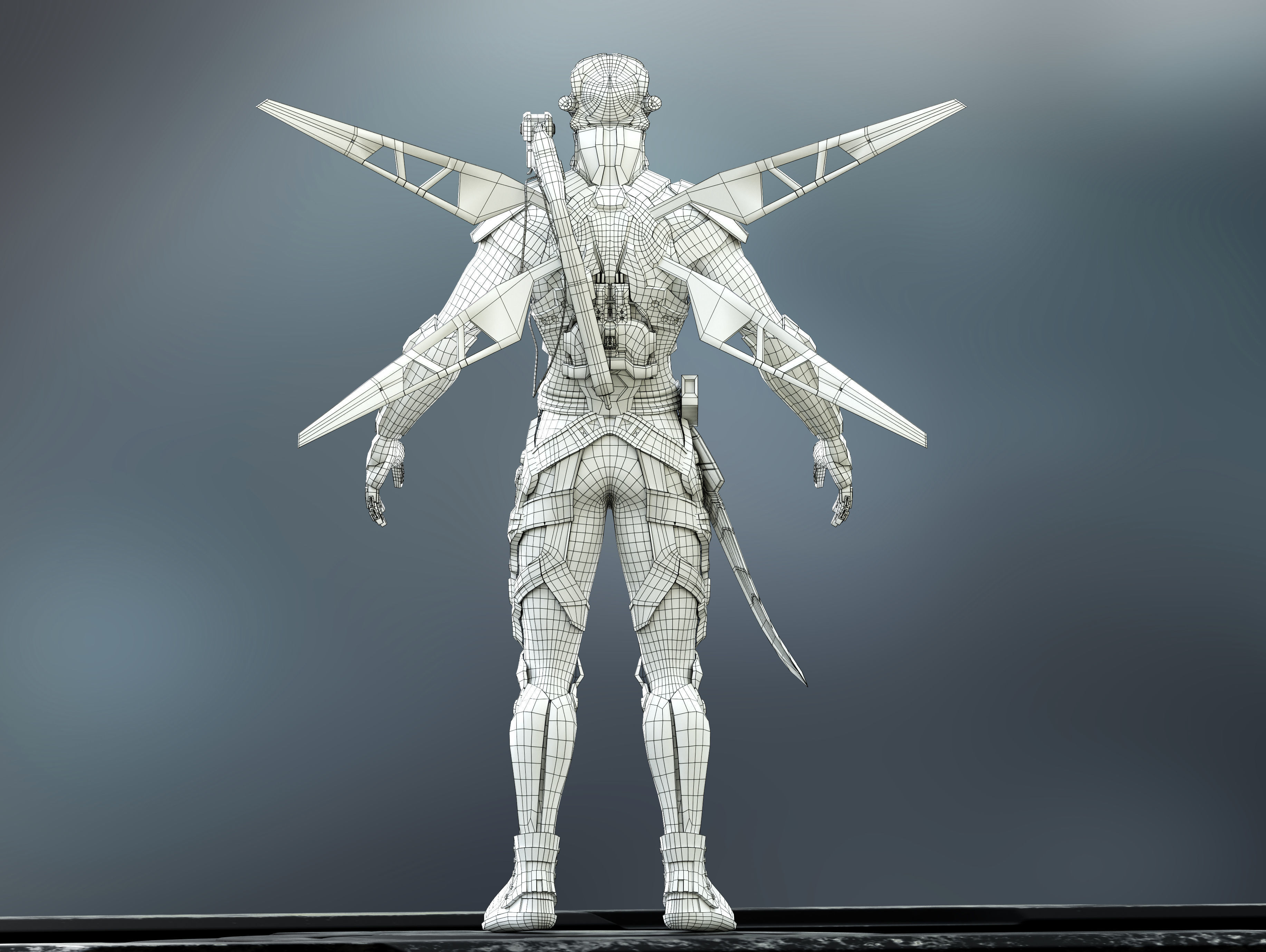 3D model Sci Fi Paratrooper VR / AR / low-poly rigged | CGTrader