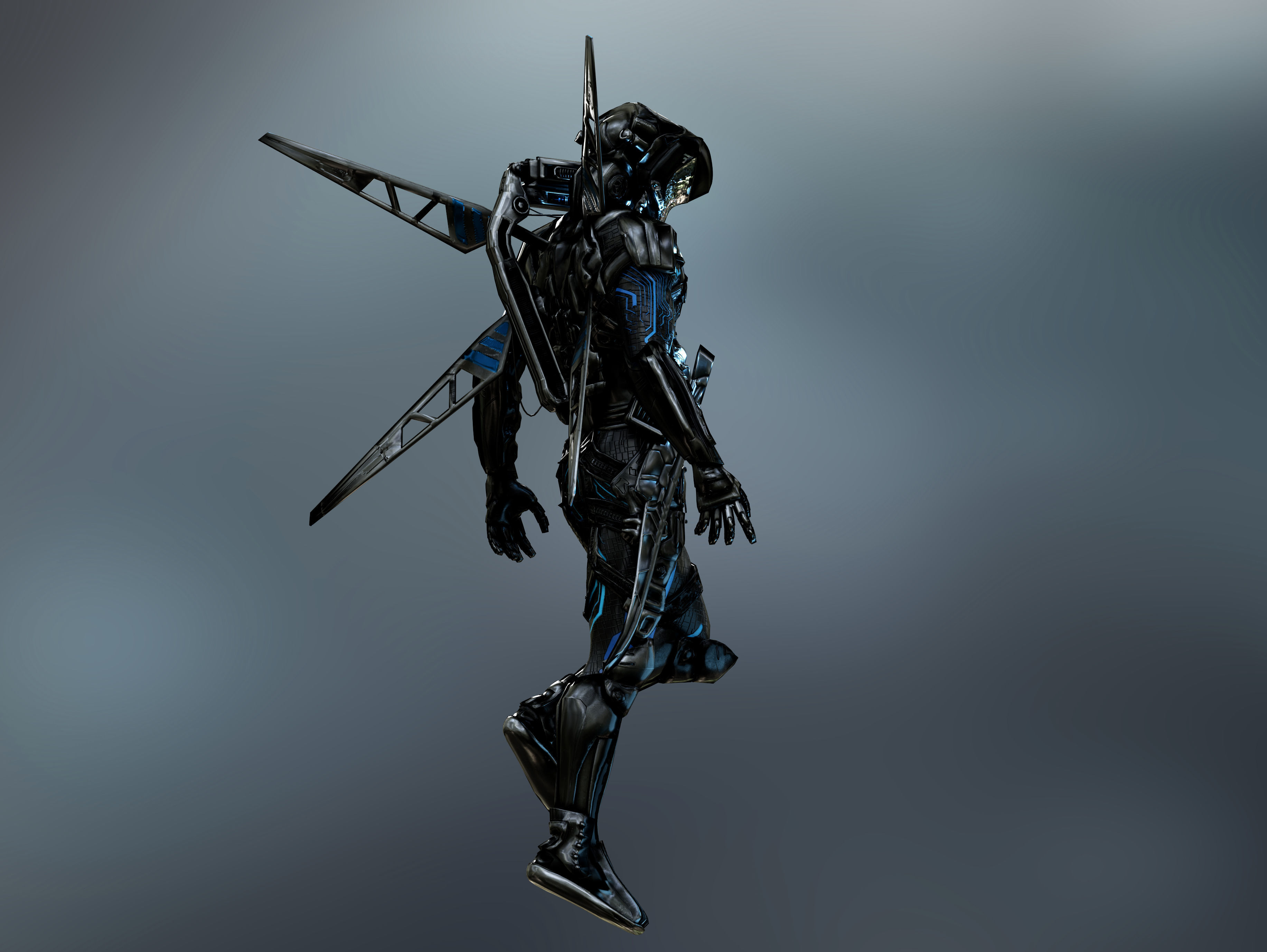 3D model Sci Fi Paratrooper VR / AR / low-poly rigged | CGTrader