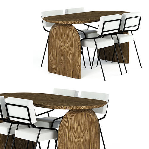 Japandi Dining Table 3D model | CGTrader