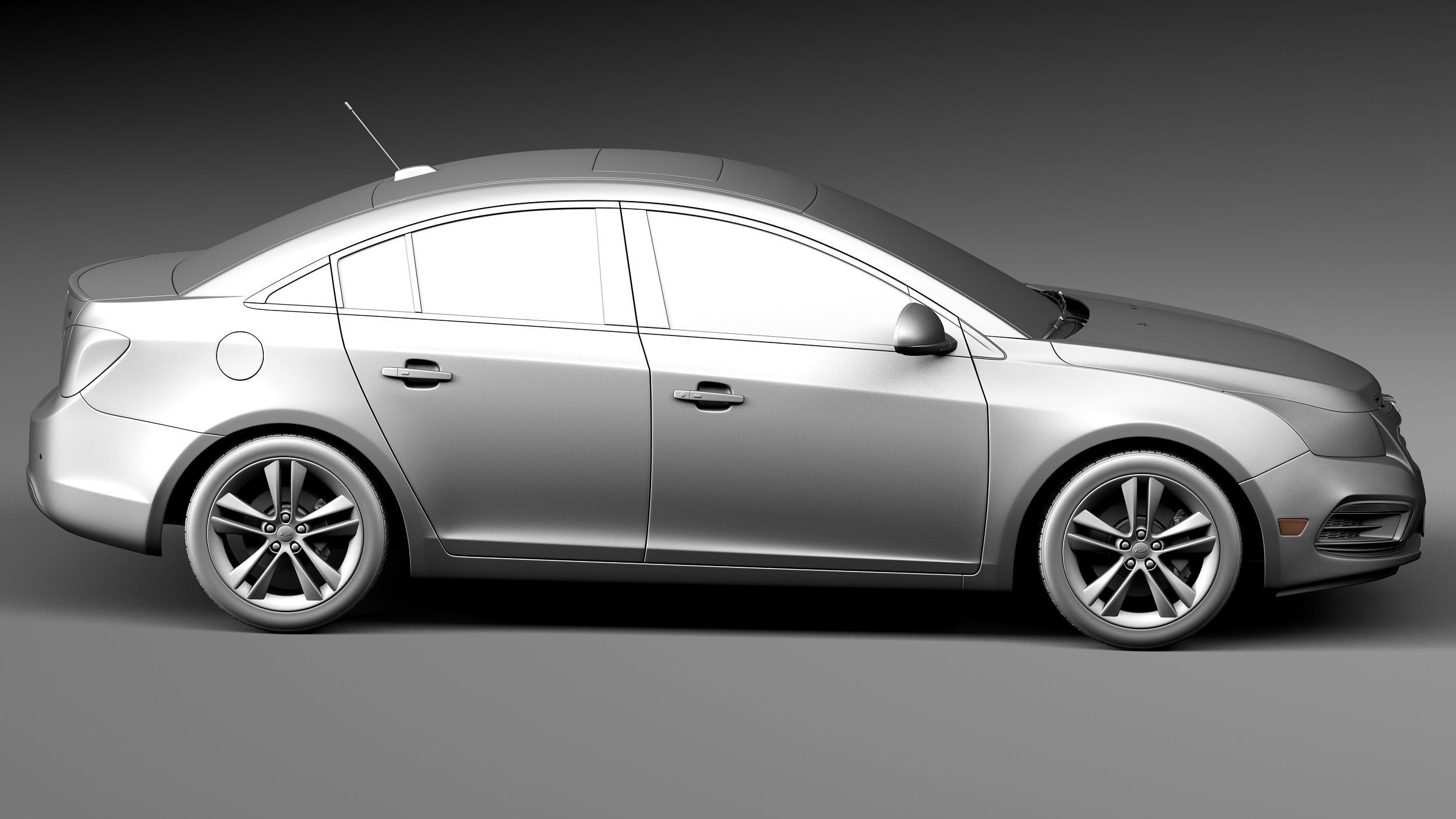 Chevrolet Cruze Sedan CG 2015 3D model | CGTrader