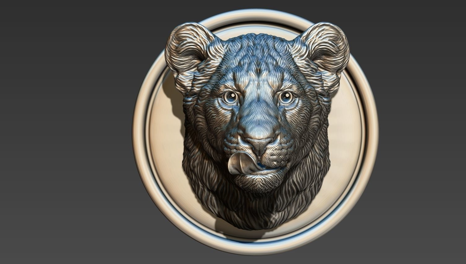 Lion cub head 3D model 3D printable | CGTrader