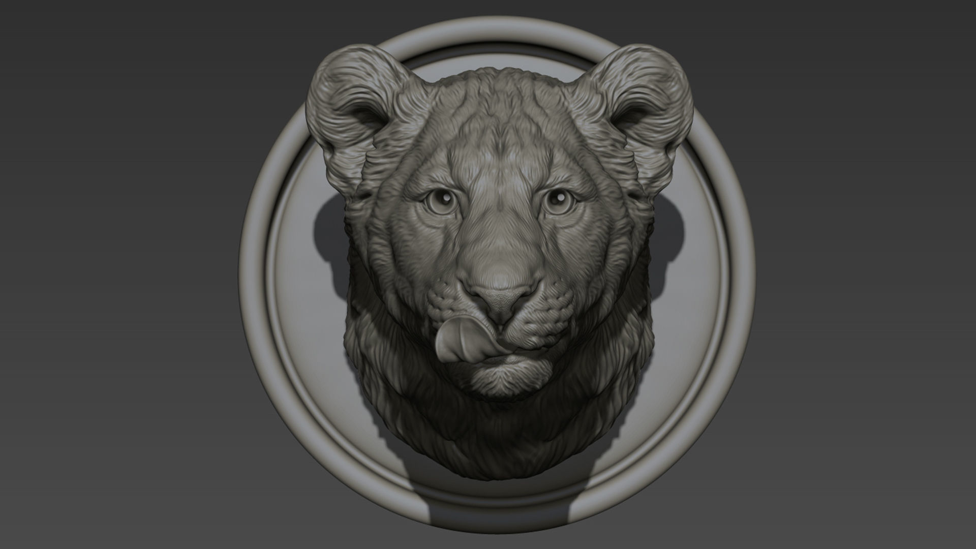 Lion cub head 3D model 3D printable | CGTrader