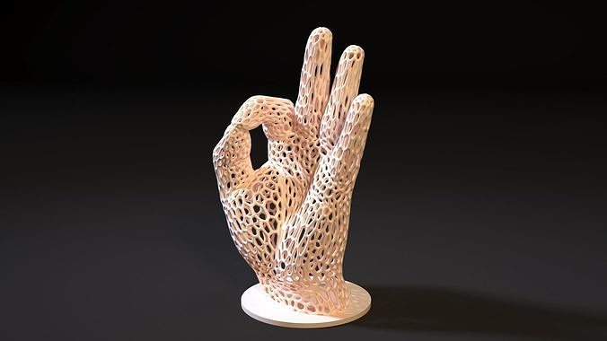 OK Hand 3D model 3D printable | CGTrader