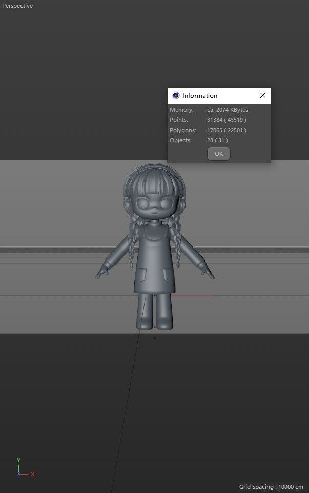 cartoon girl little girl ip image cartoon character 3D model | CGTrader